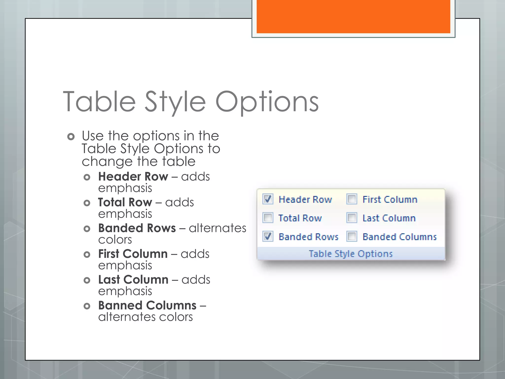 Format as a Table | PPTX