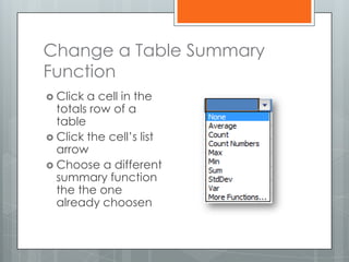 Format as a Table | PPTX