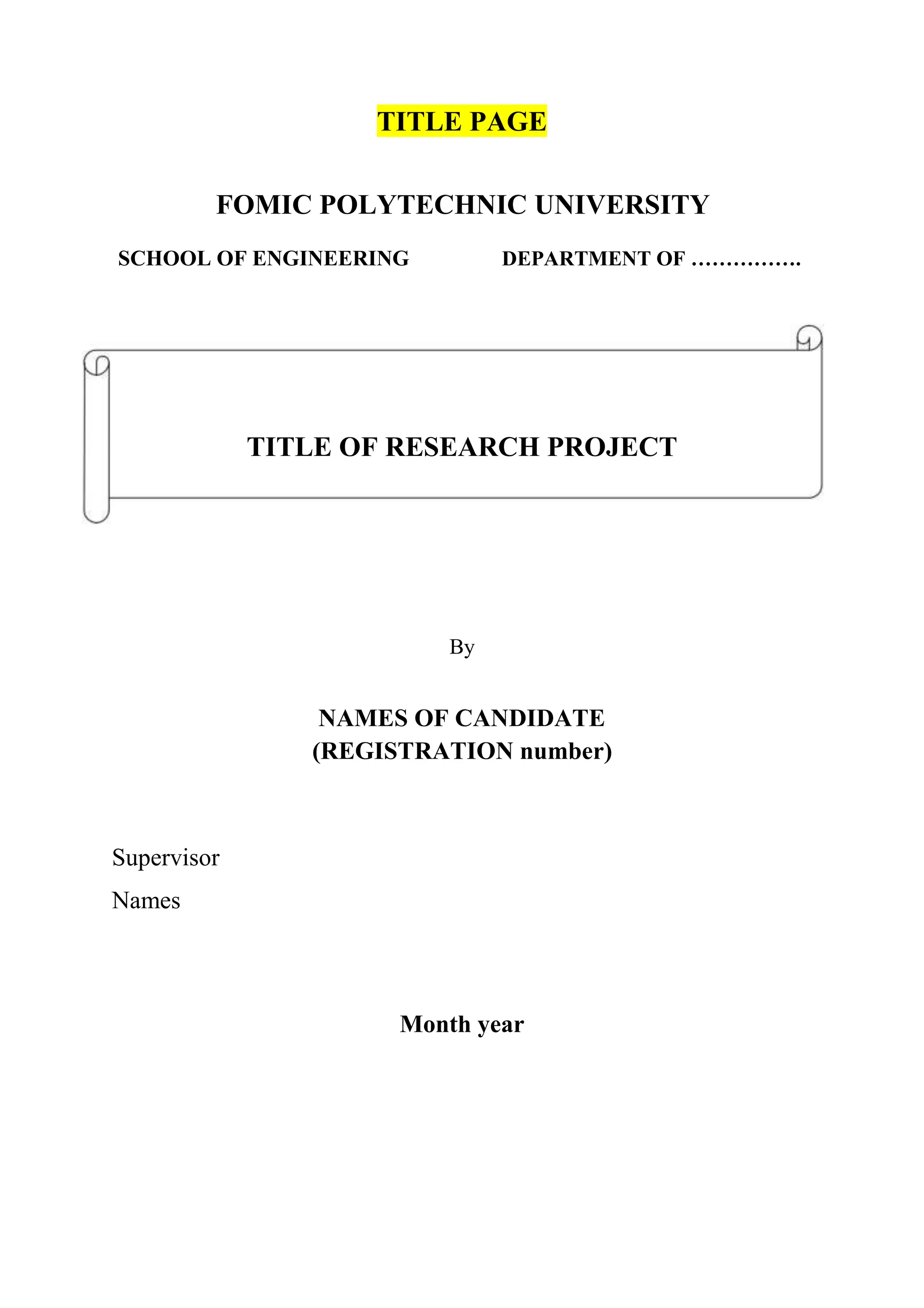 Format to properly write a degree project.docx | Educational Assessment | Education