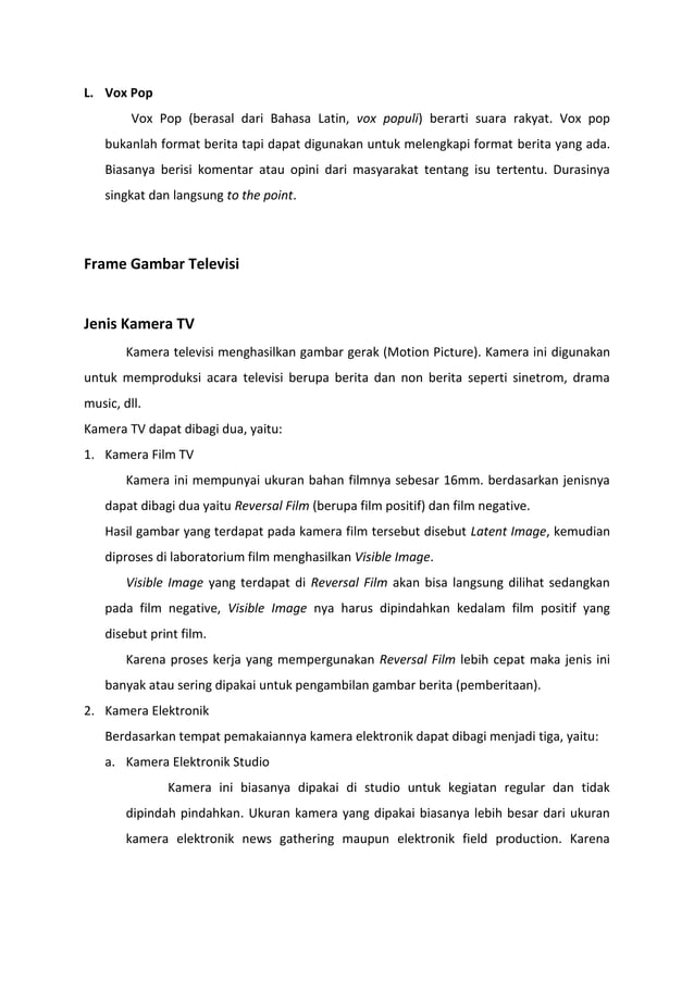Format berita tv | DOCX