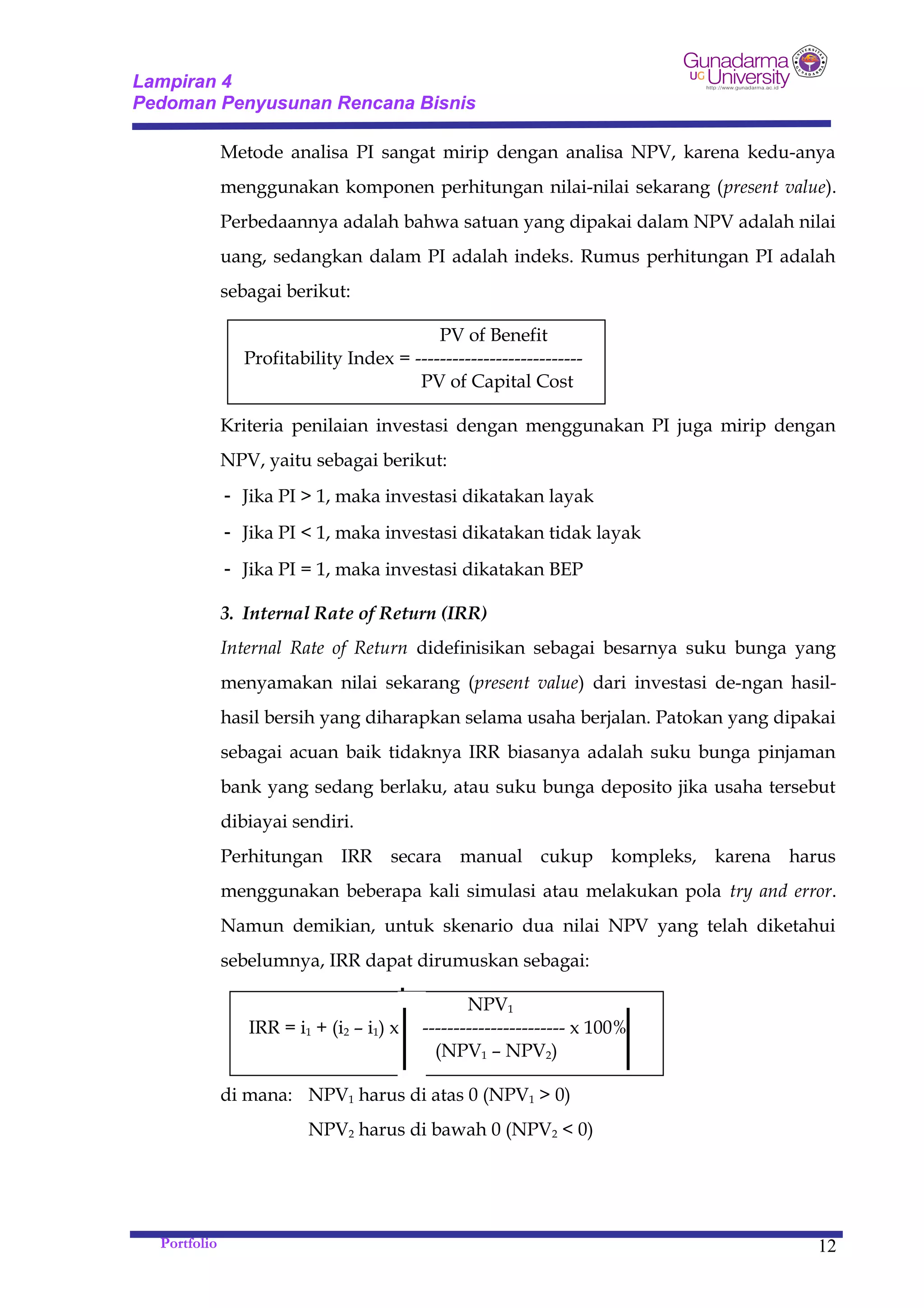 Format business plan | DOC