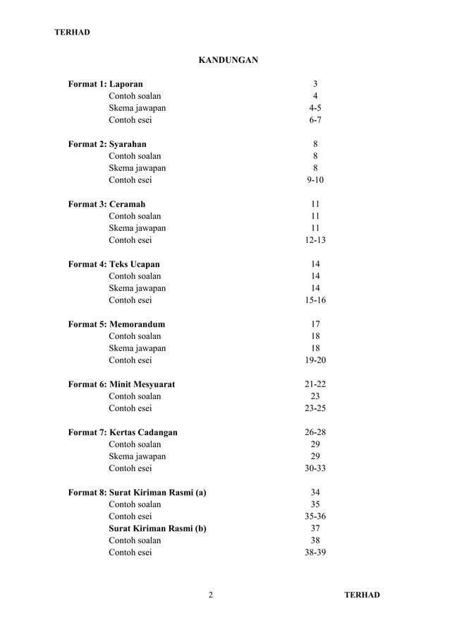 Format & contoh esei pbs bm | PDF