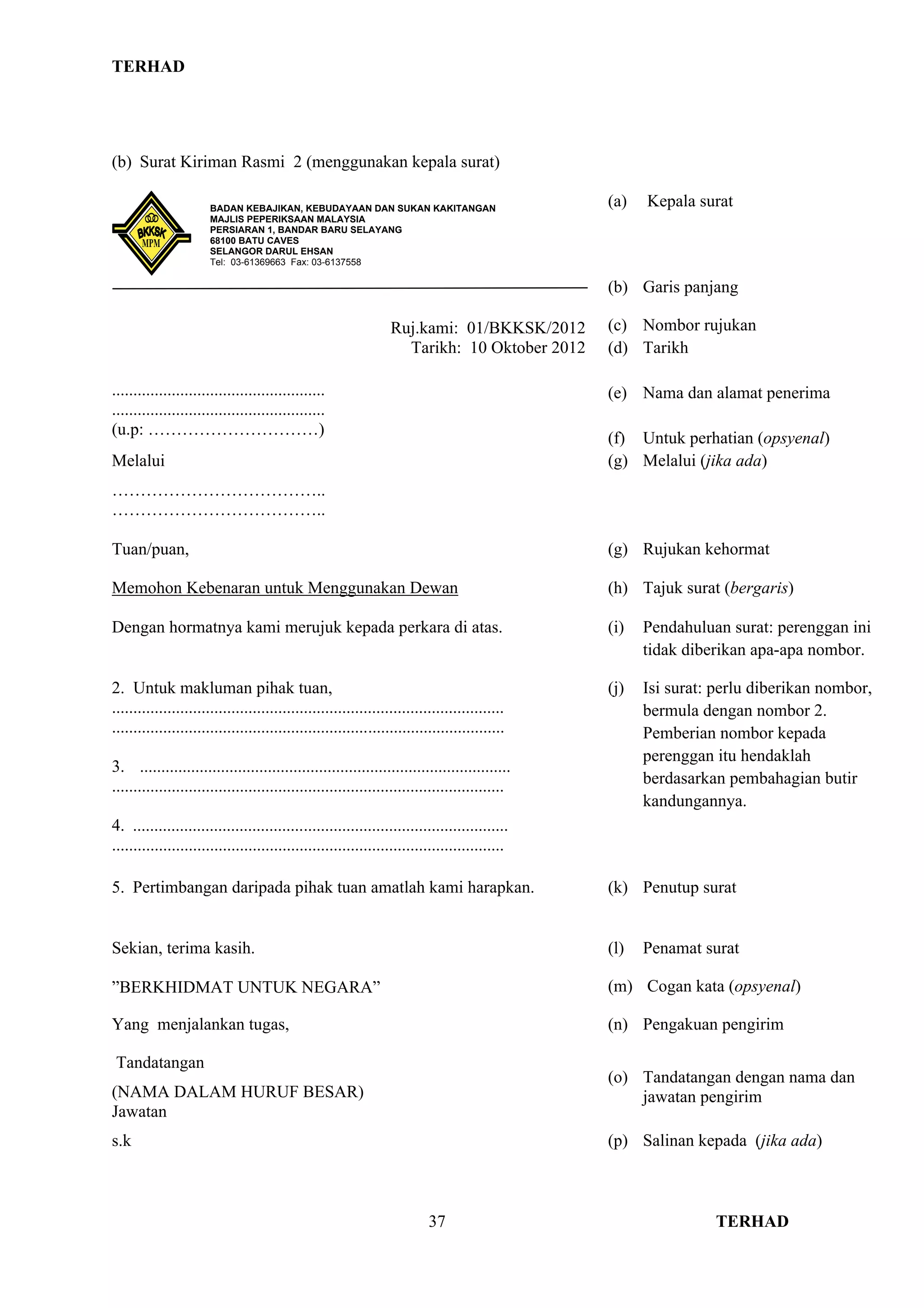 Format dan Contoh penulisan esei berformat | PDF