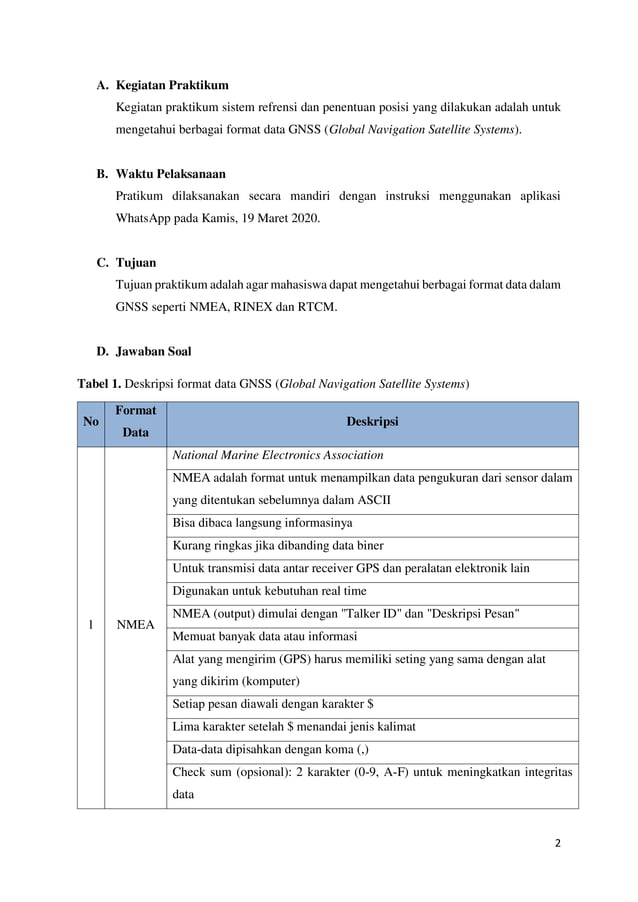Sistem Referensi dan Penentuan Posisi - Format Data GNSS | PDF