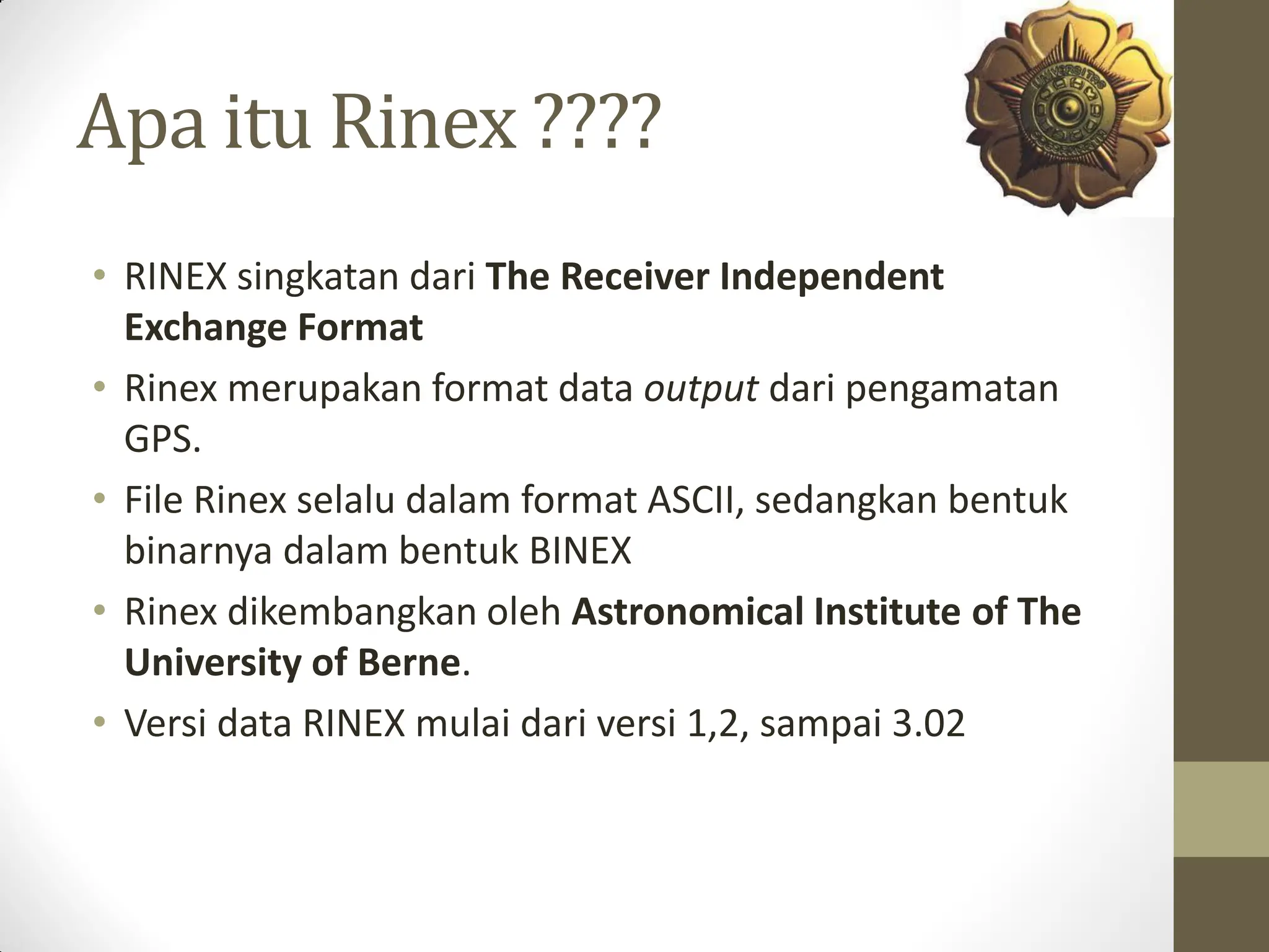 Format Data RINEX pada data hasil survey GNSS | PDF