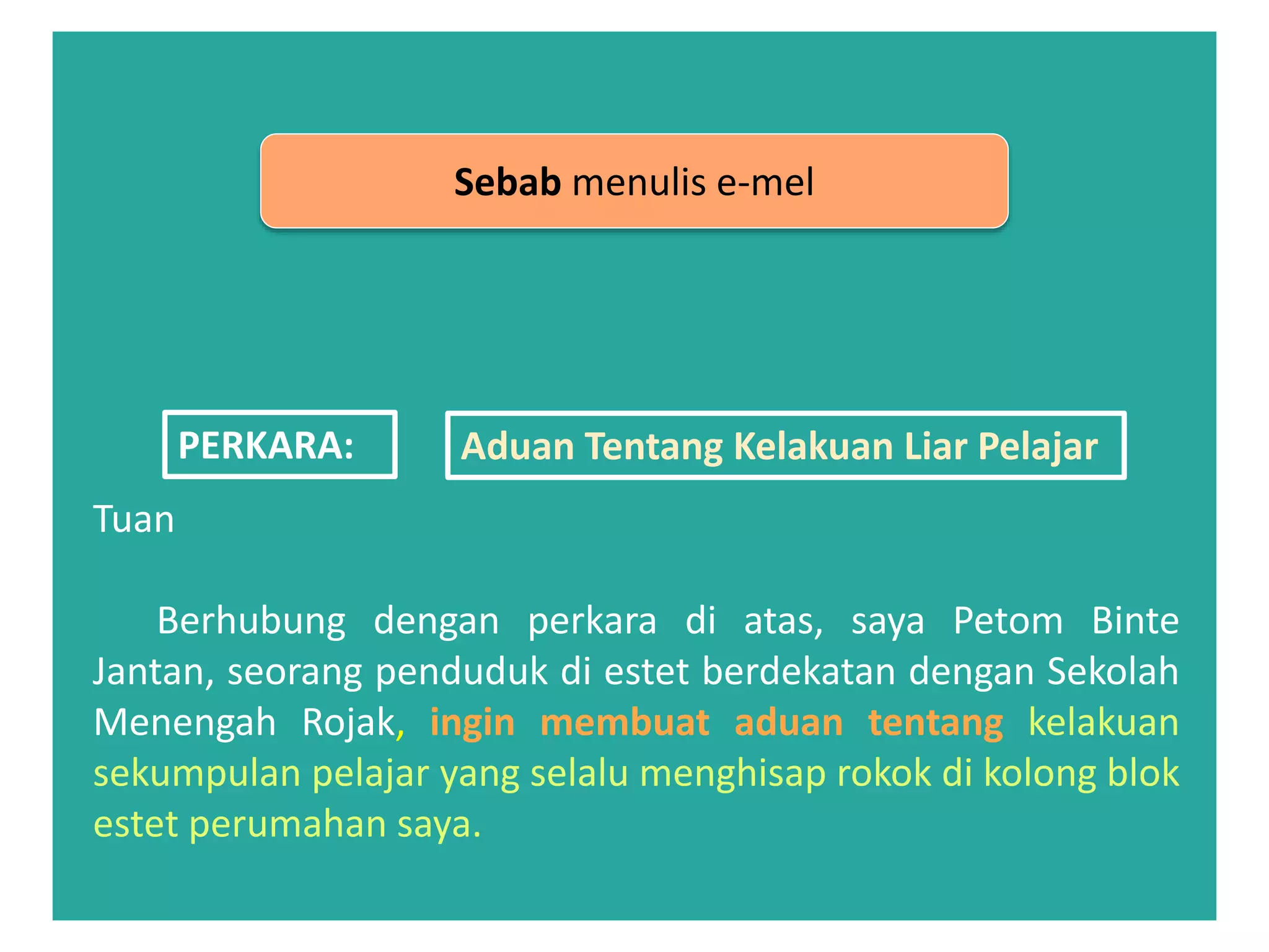Format E-mel Rasmi | PPTX