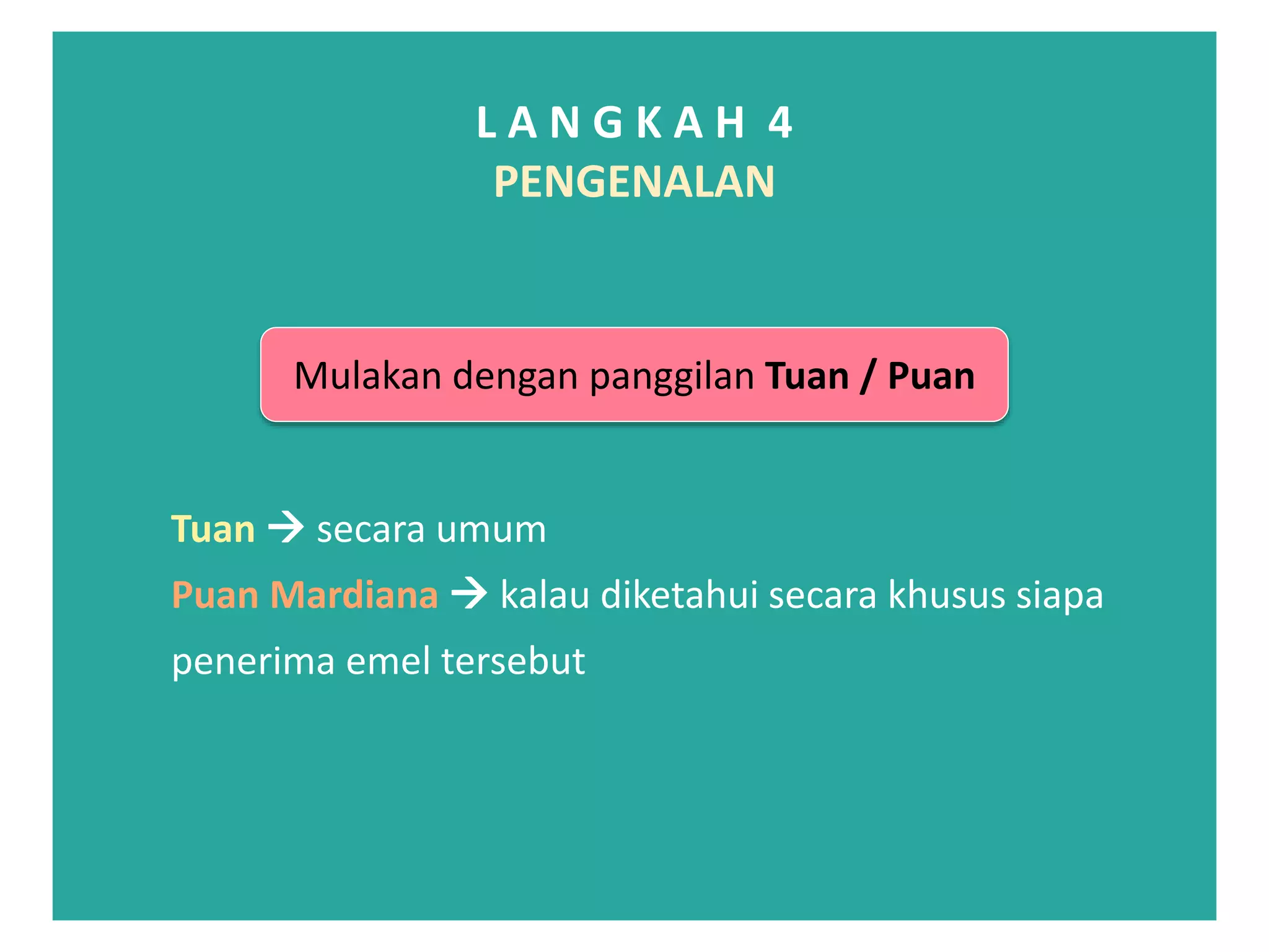 Format E-mel Rasmi | PPTX