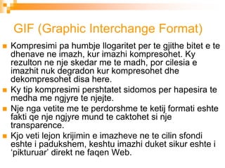 Formatet e skedareve te imazheve | PPT