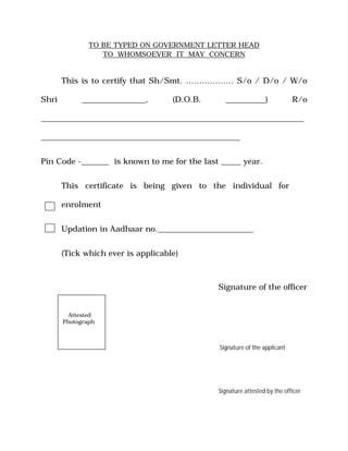 Format for address_change_by_mpmla_gazzeted_officer | PDF
