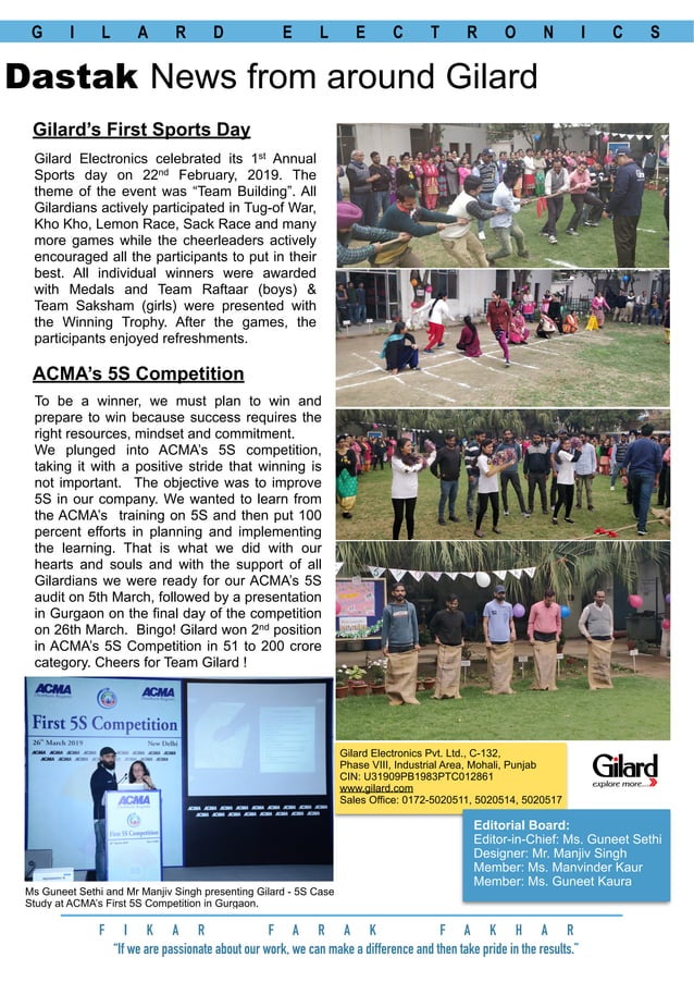 Gilard's Quarterly Newsletter - ALFAAZ - April 2019 Issue | PDF