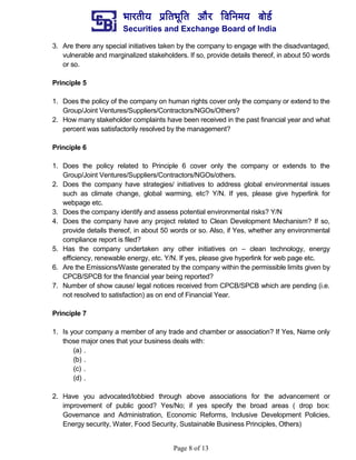 Format for business responsibility report (brr) | PDF
