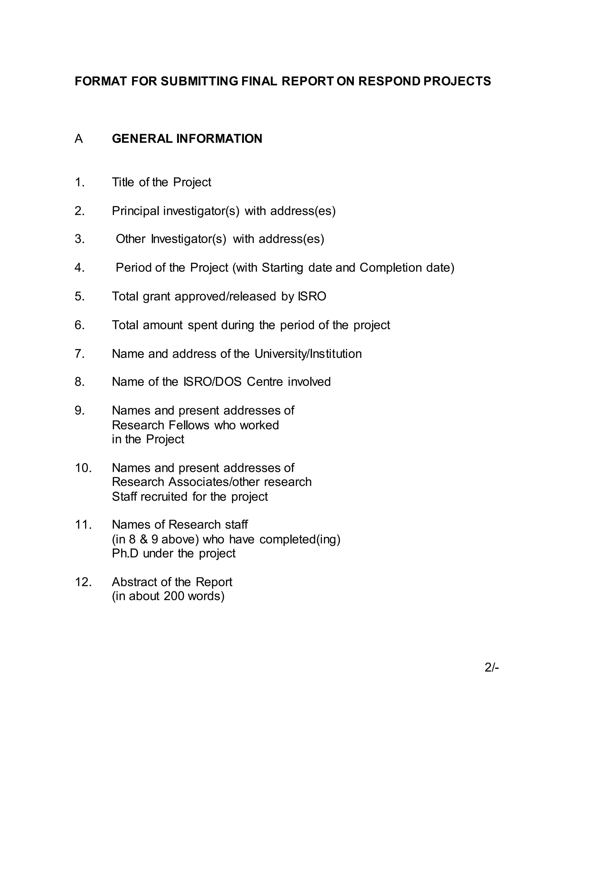 Format for final_report_ | DOC