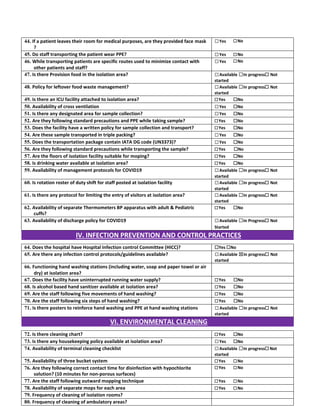 Operating Room Cleaning Checklist