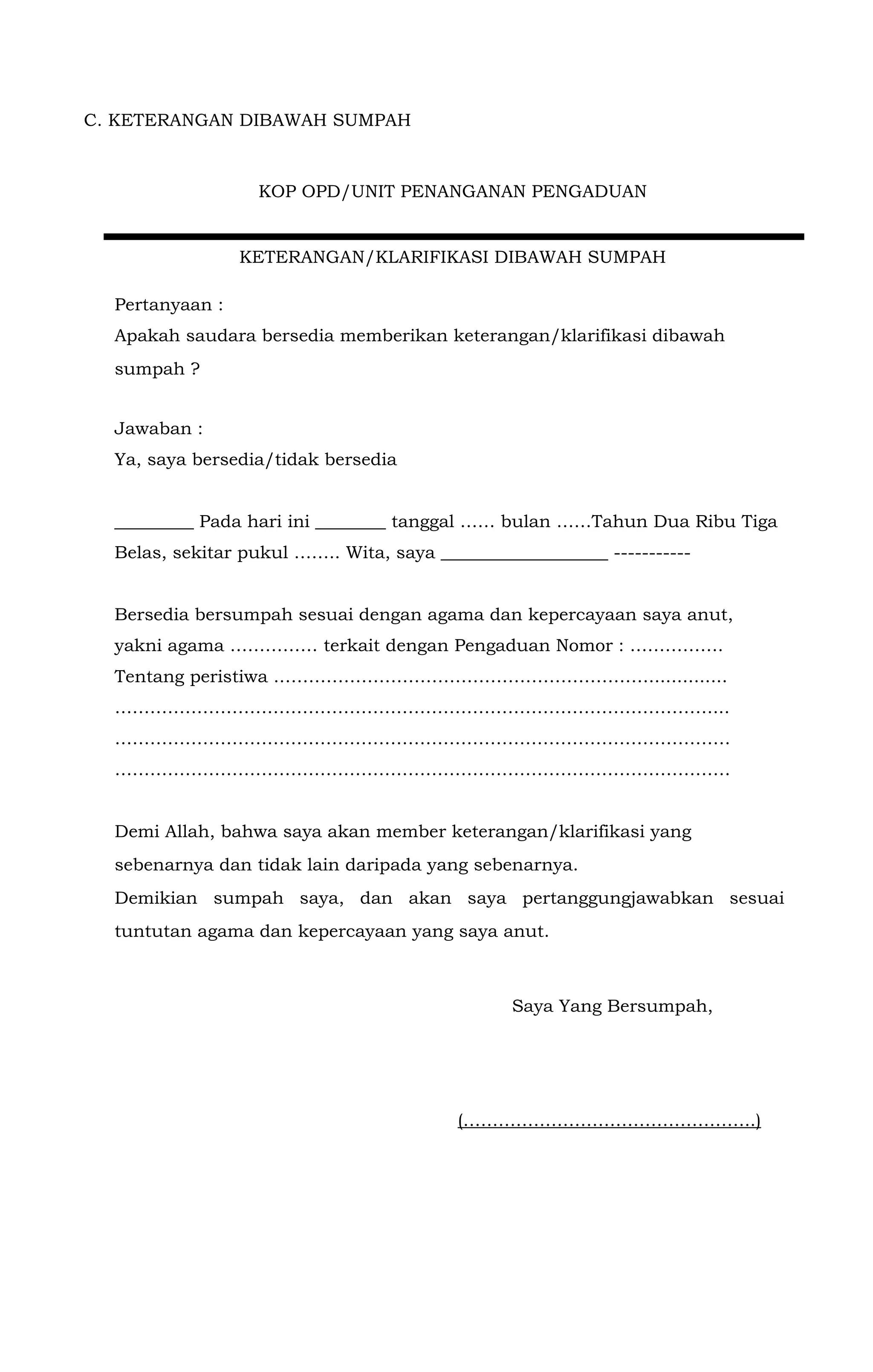 contoh format formulir pengaduan masyarakat.docx