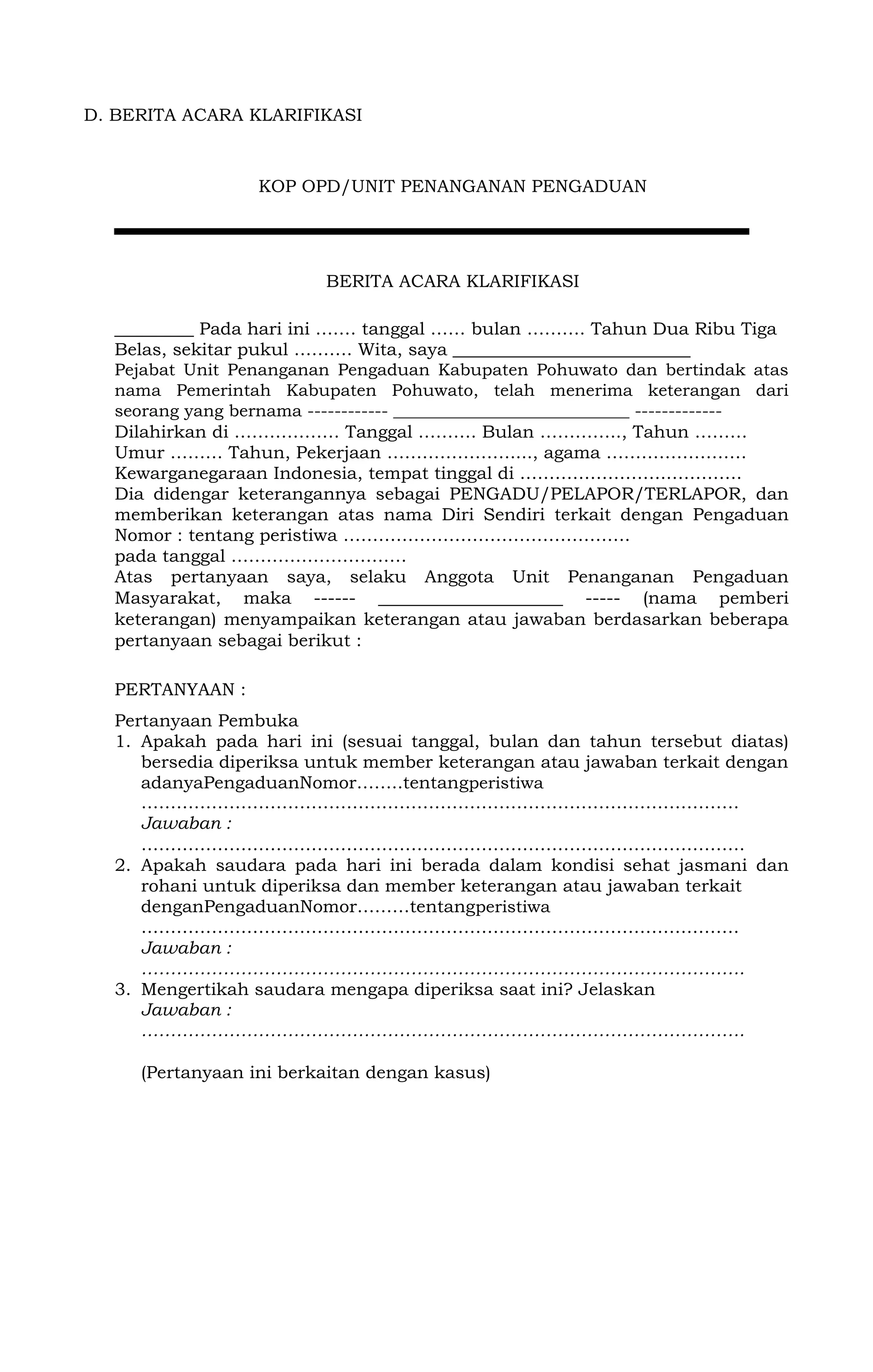 contoh format formulir pengaduan masyarakat.docx