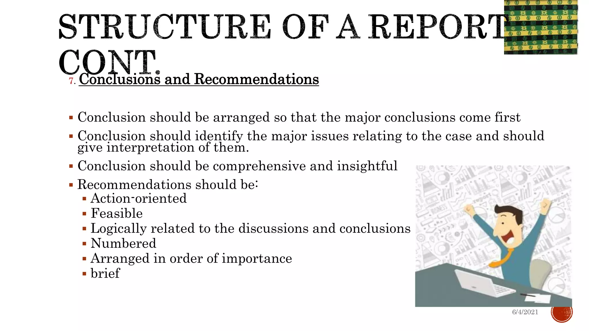 Format for report writing | PPTX