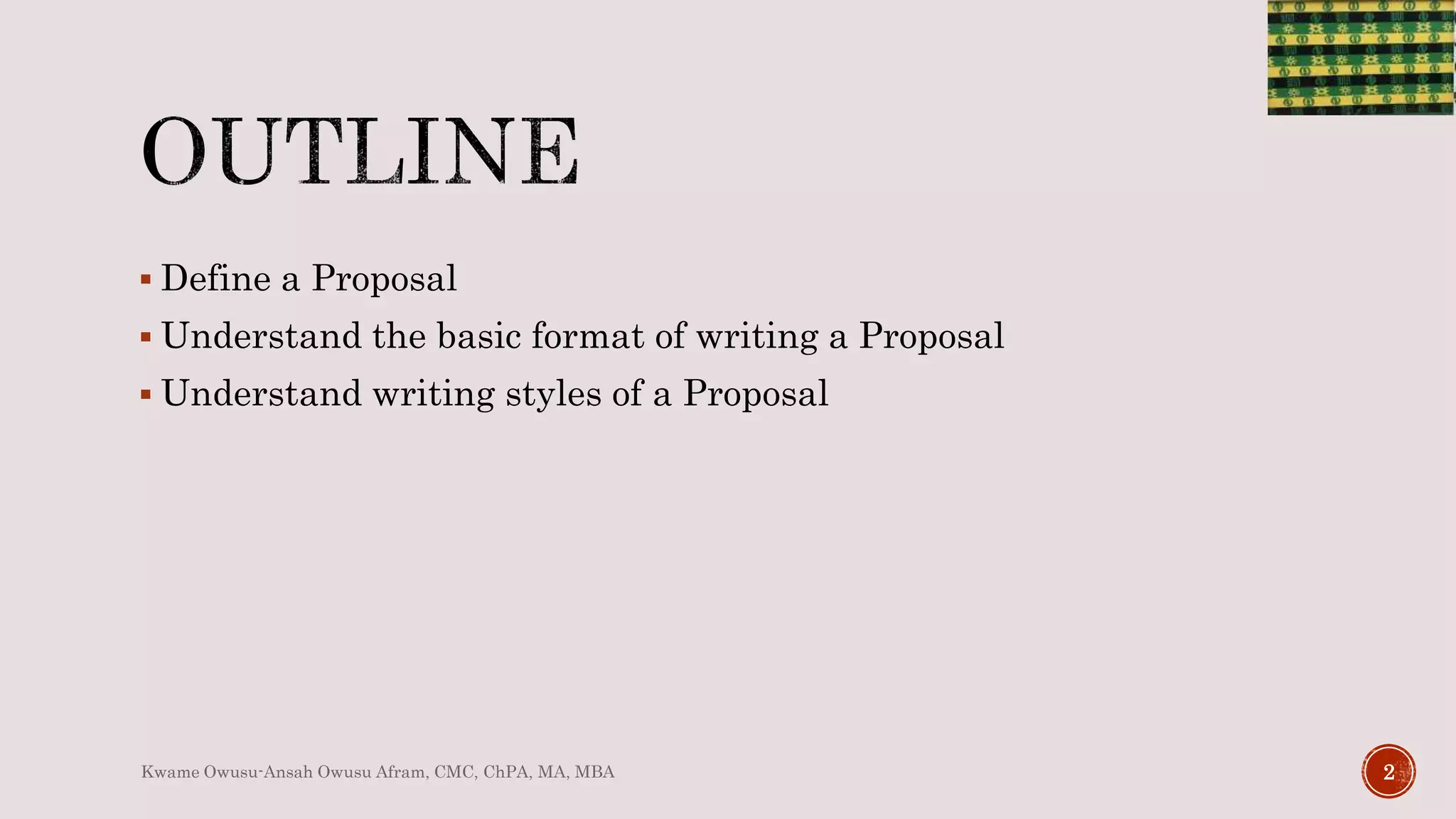 Format for writing a proposal | PPTX