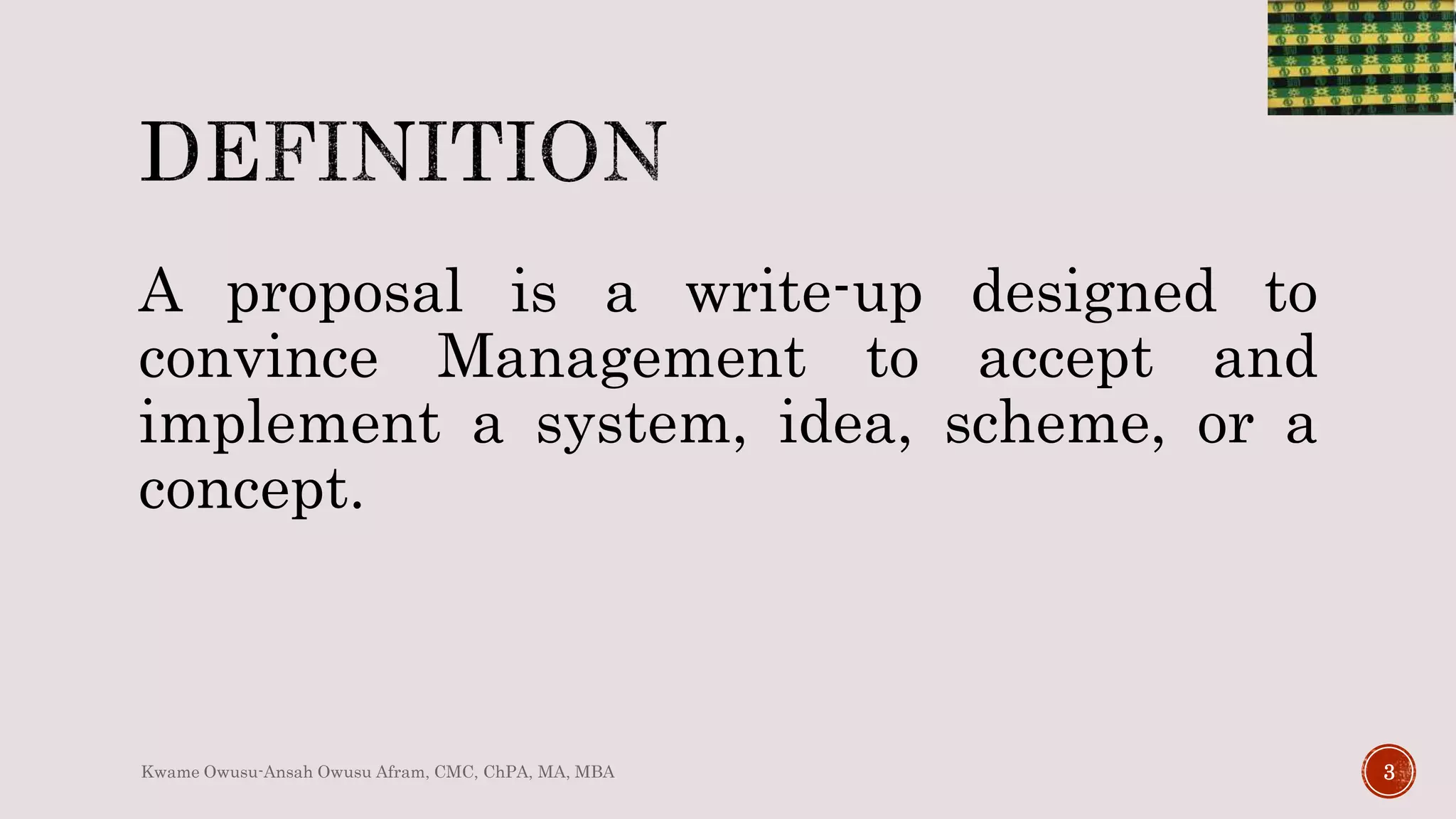 Format for writing a proposal | PPTX