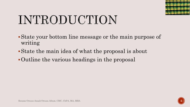 Format for writing a proposal | PPT