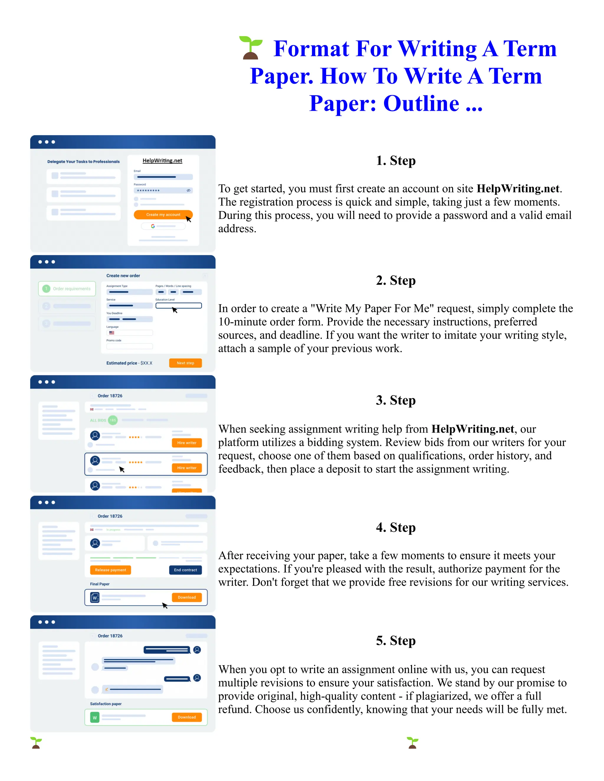 Format For Writing A Term Paper. How To Write A Term Paper Outline ... | PDF