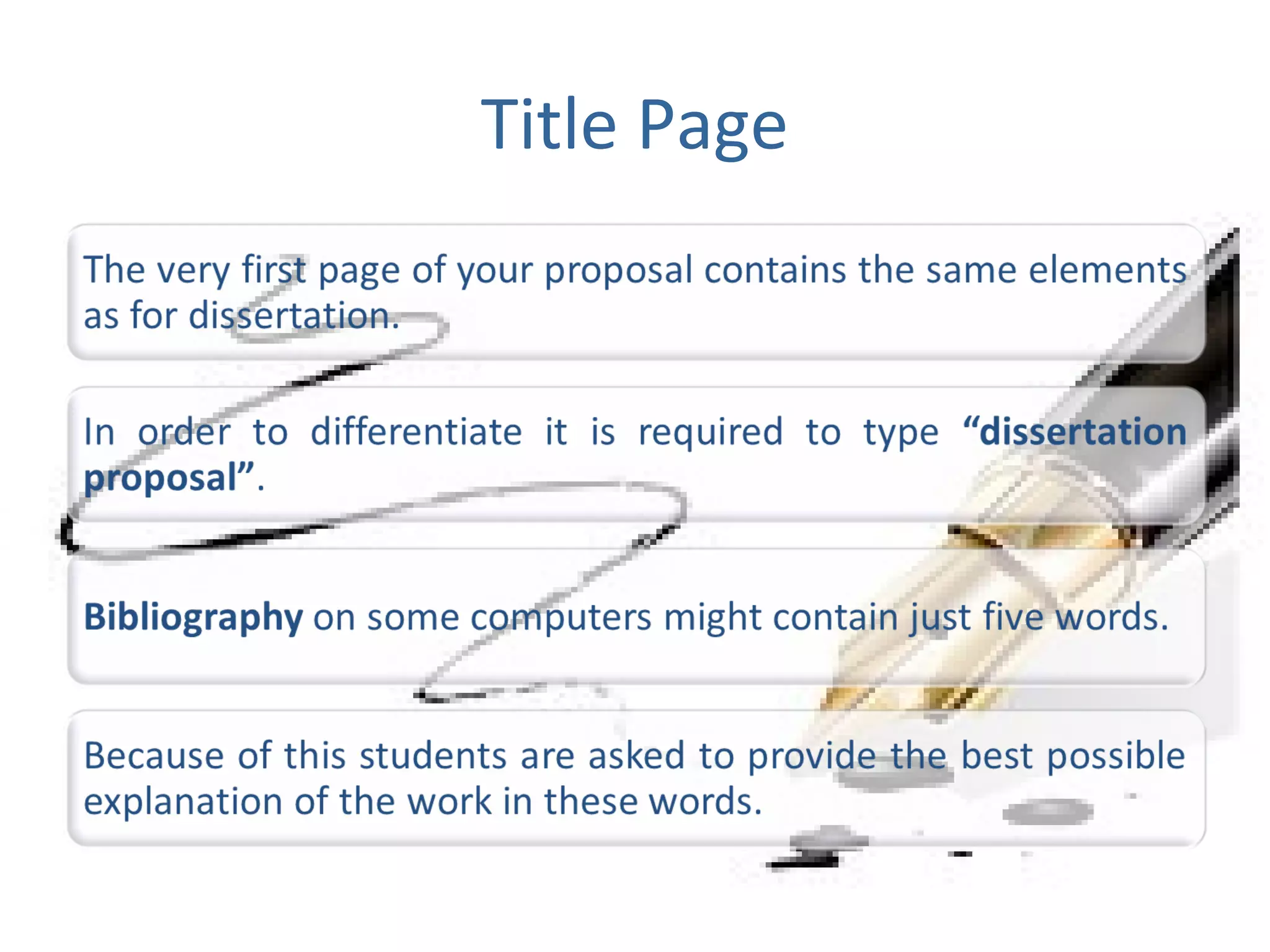Format for writing dissertation proposal | PPT