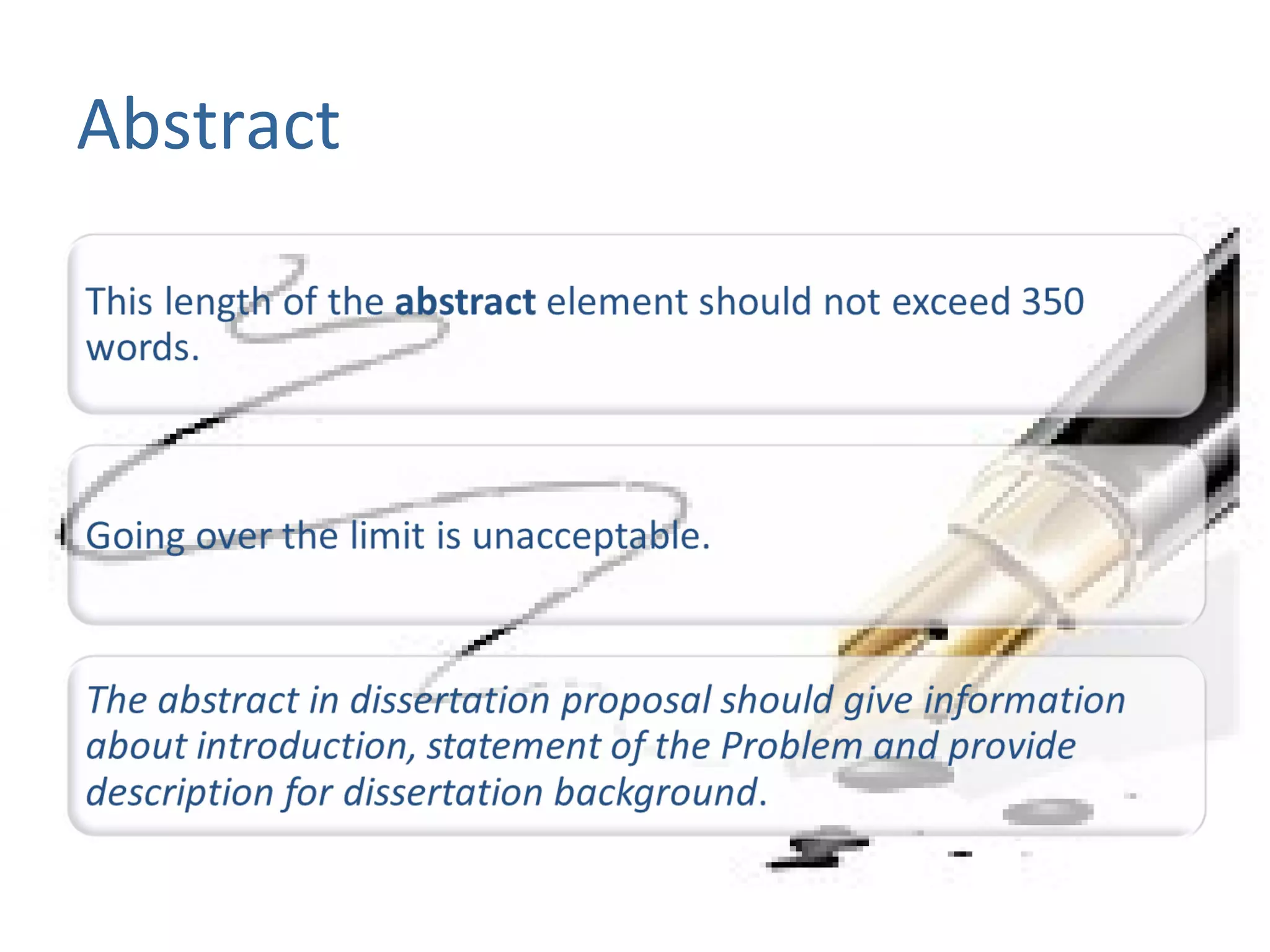 Format for writing dissertation proposal | PPT