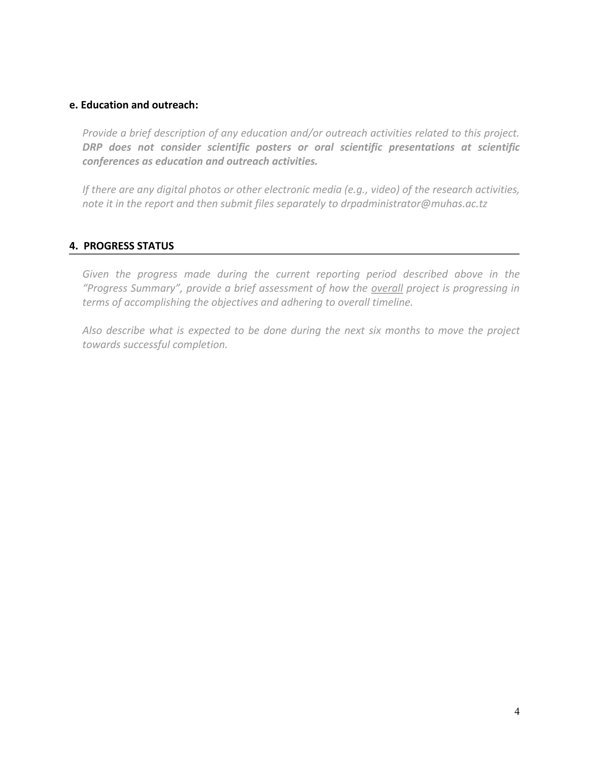 Format for writting progress report | PDF