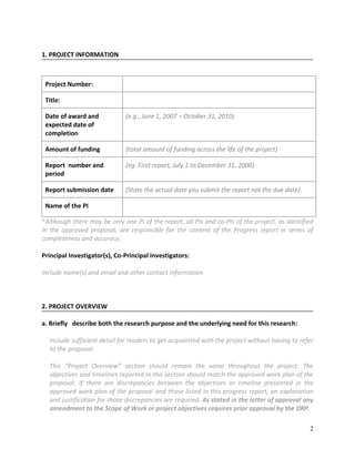 Format for writting progress report | PDF
