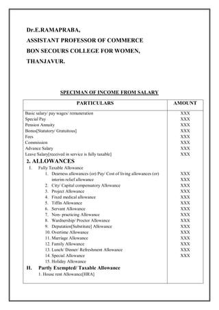 Format income from salary | PDF