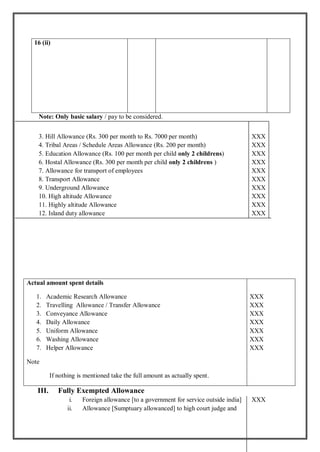 Format income from salary | PDF