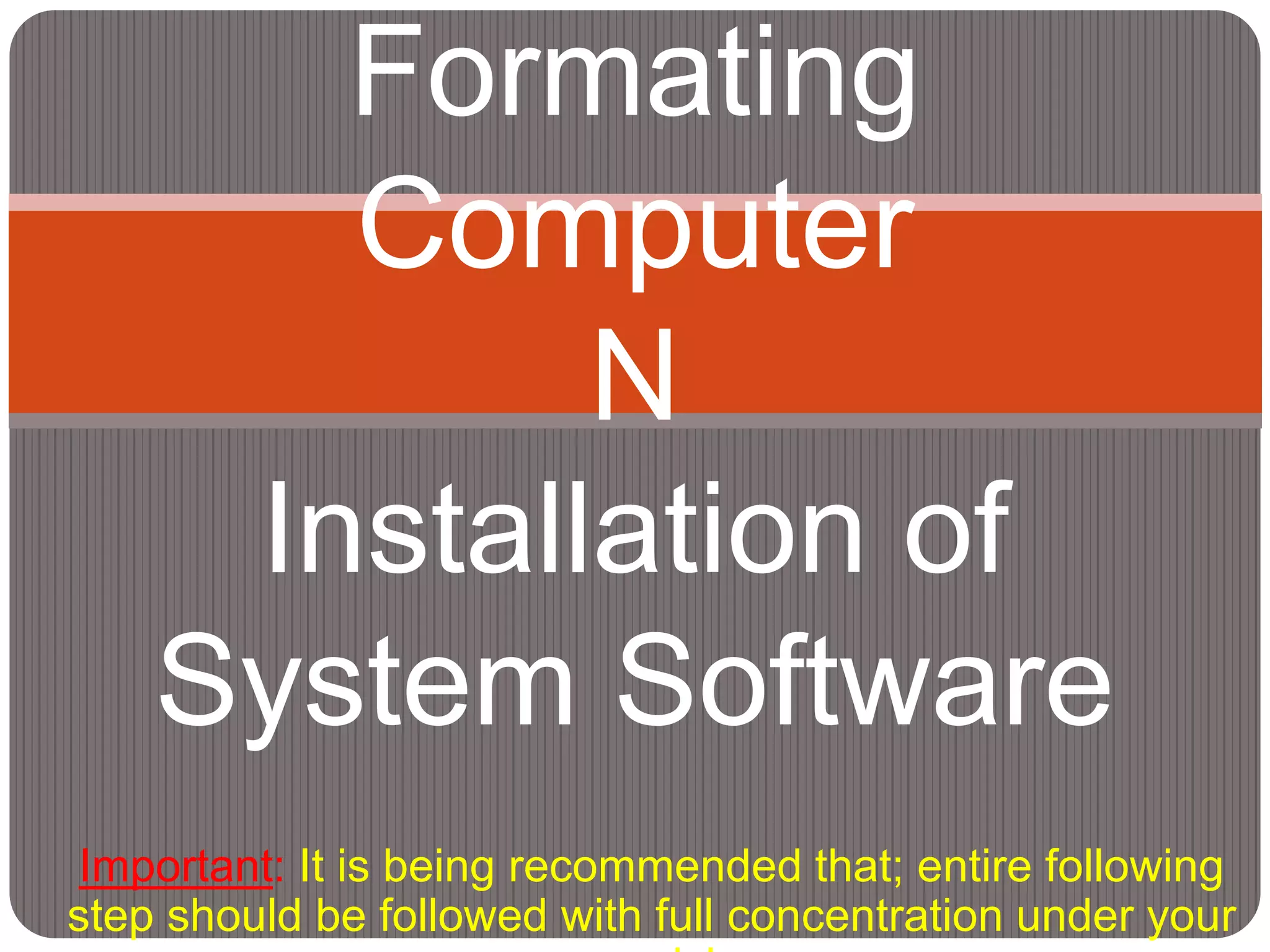 Formating computer | PPSX