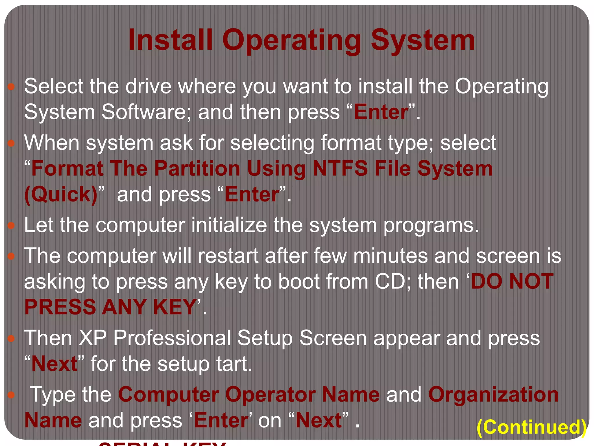 Formating computer | PPSX