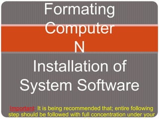 Formating computer | PPSX