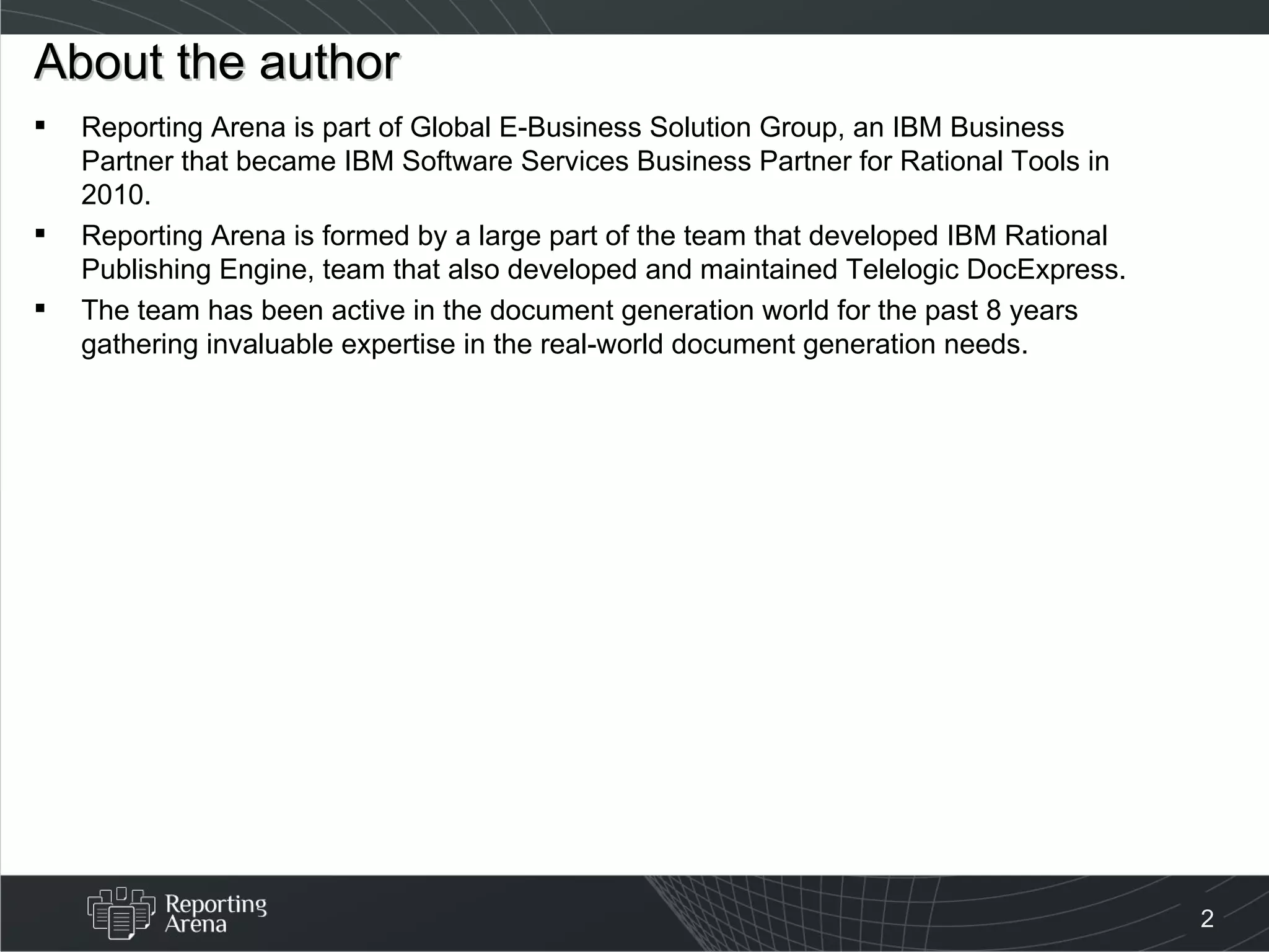 RPE - Template formating, style and stylesheet usage | PPT