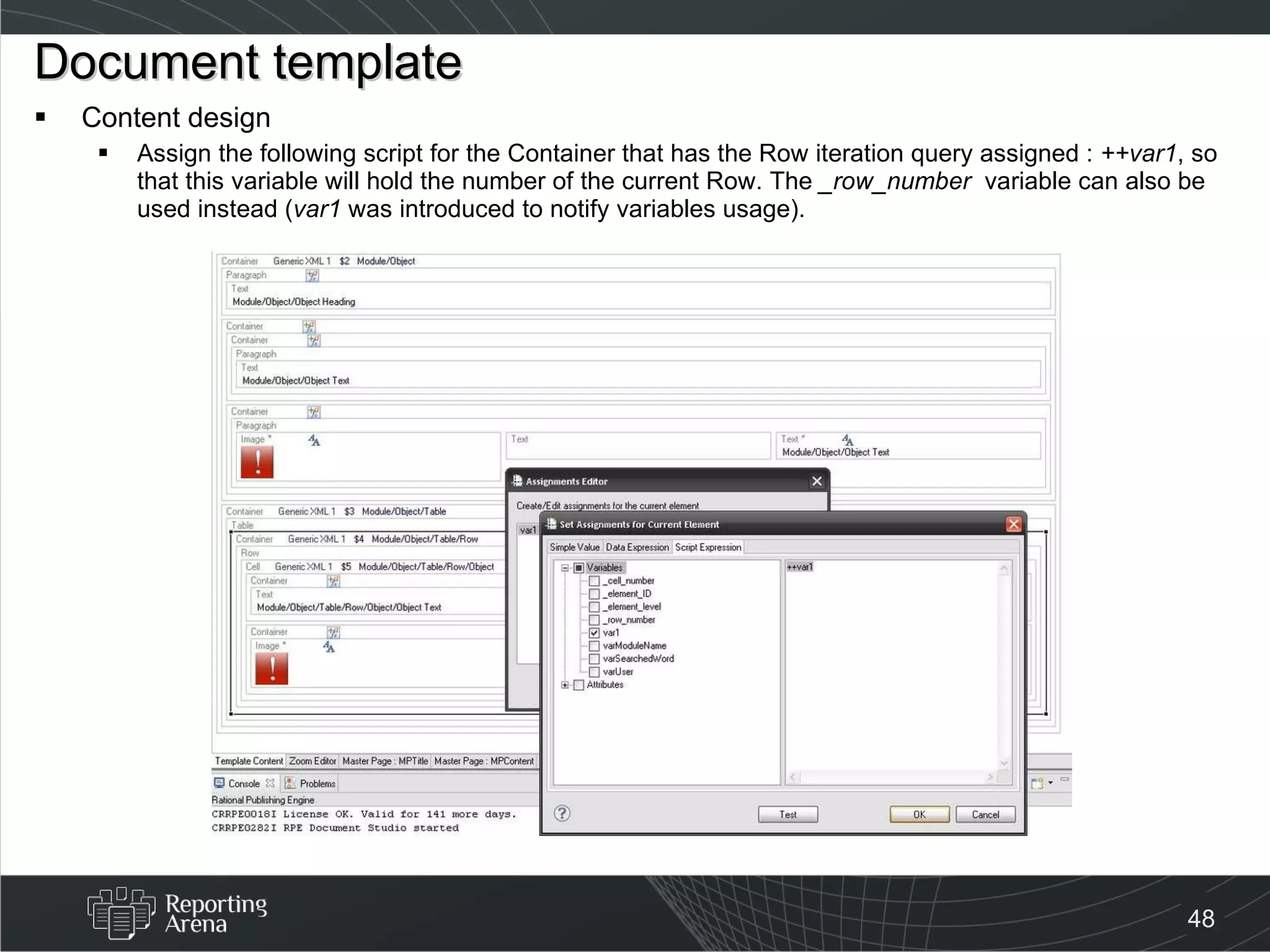 RPE - Template formating, style and stylesheet usage | PPT