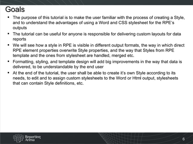 RPE - Template formating, style and stylesheet usage | PPT
