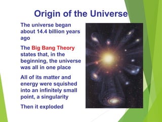 Formation-of-Earth Origin of the Universe | PPT