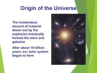 Formation-of-Earth Origin of the Universe | PPT