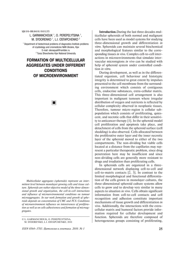 Formation Of Multicellular Aggregates Under Different Conditions Of Microenvironment