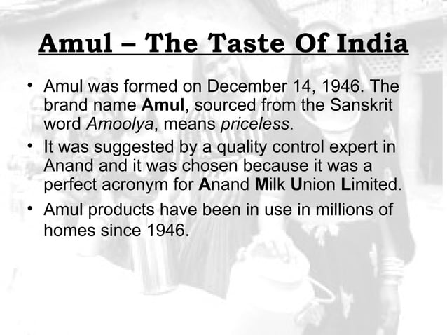 Formation Of Amul | PPT