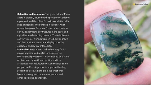 Formation and Composition Moss Agate gemstone | PDF | Geology | Science
