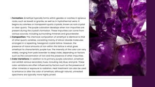 Formation and Composition of Amethyst gemstone | PPT