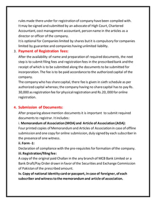 Formation and incorporation of company | PDF