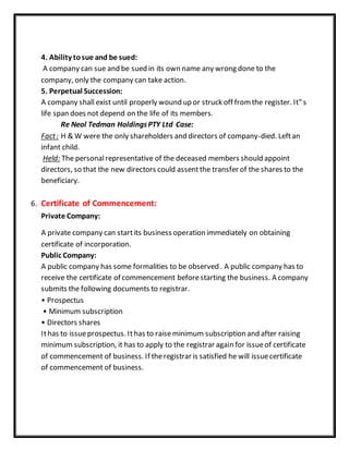 Formation and incorporation of company | DOCX