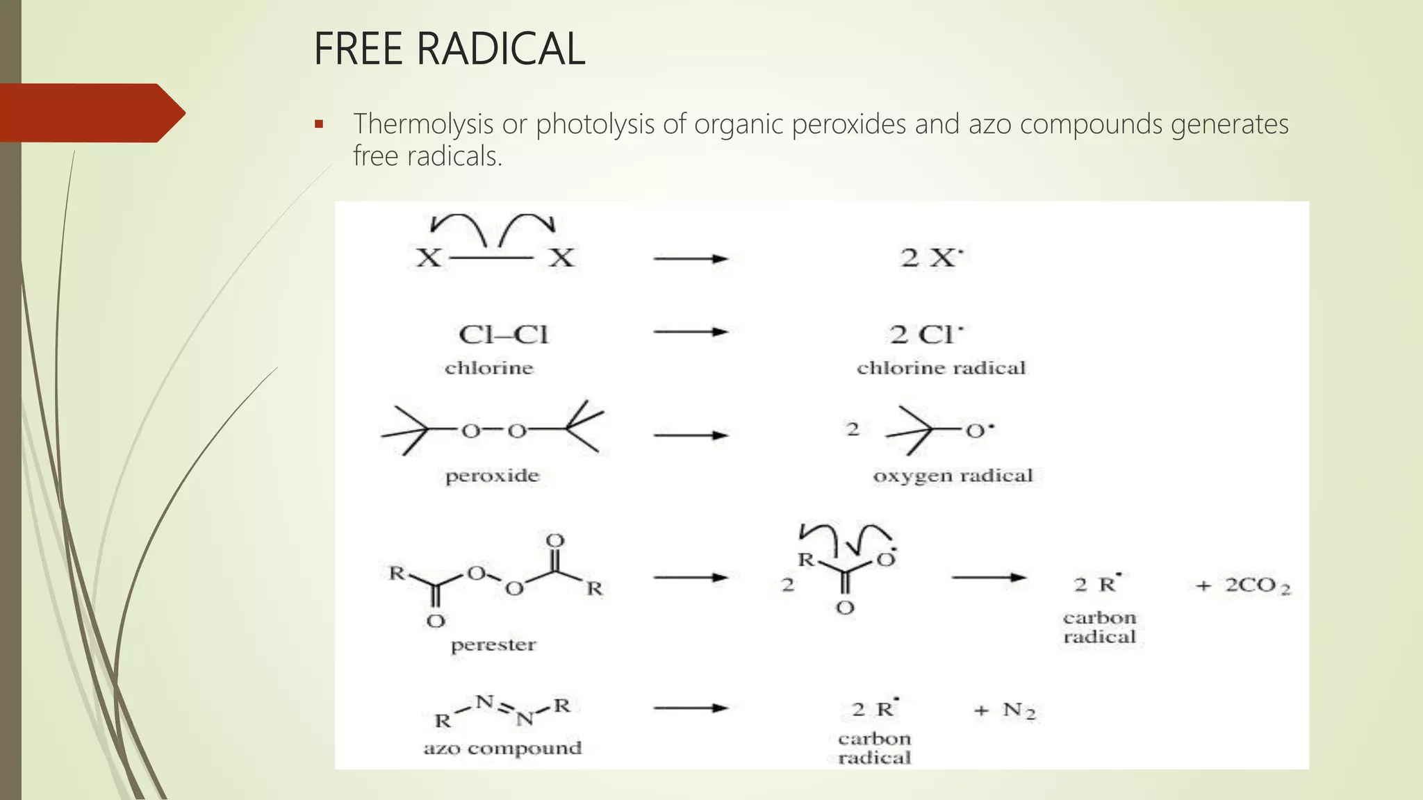 Formation and reaction of carbenes, nitrenes & free radicals | PPTX