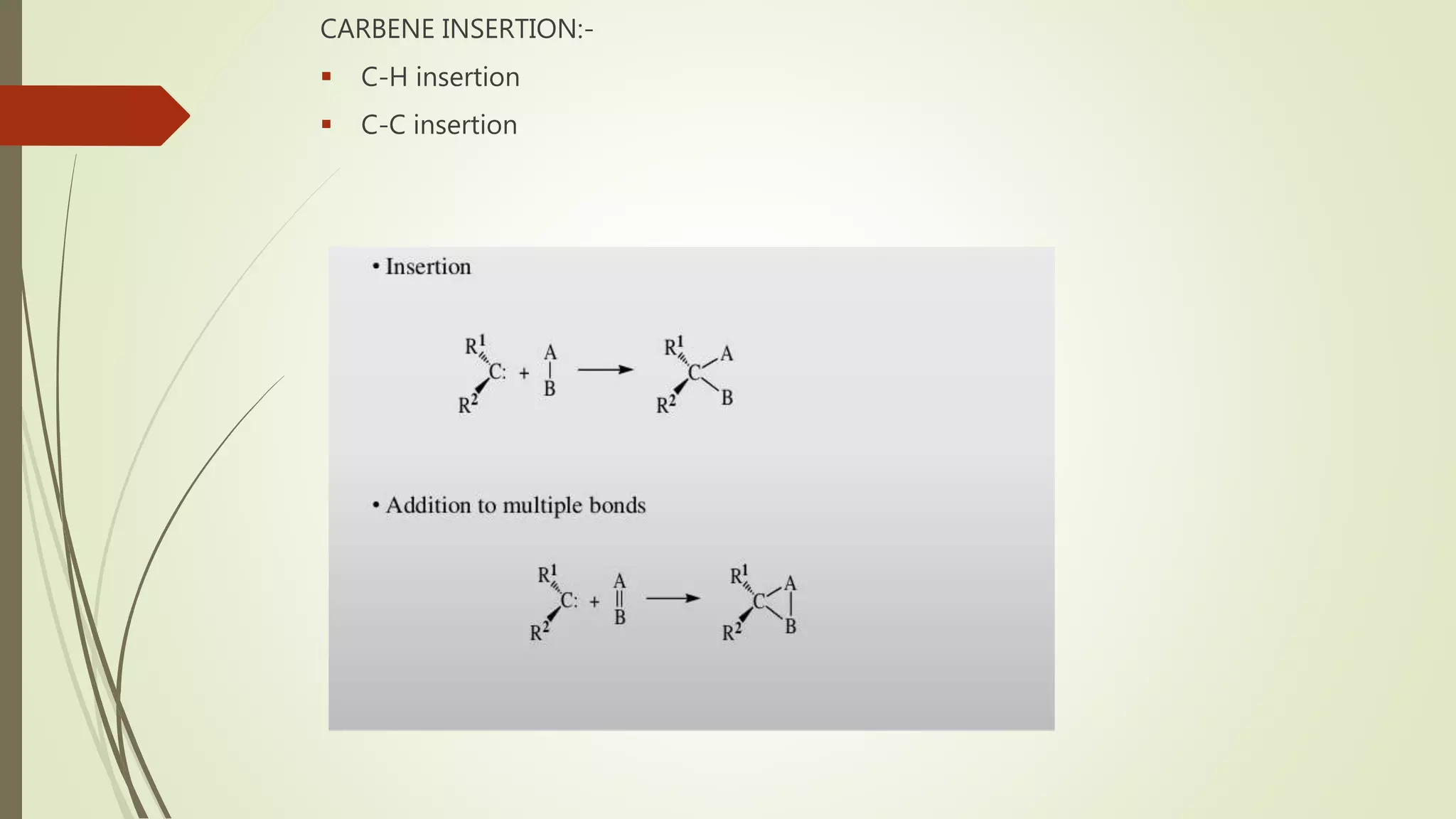 Formation and reaction of carbenes, nitrenes & free radicals | PPTX