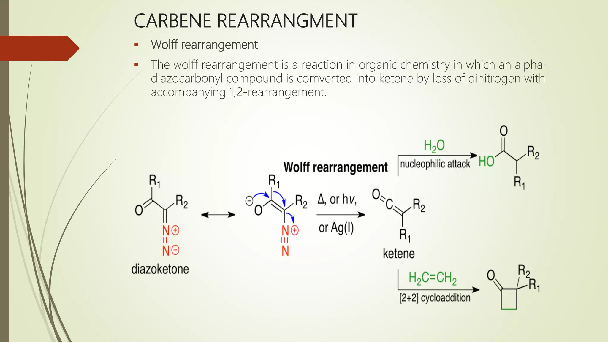 Formation and reaction of carbenes, nitrenes & free radicals | PPTX