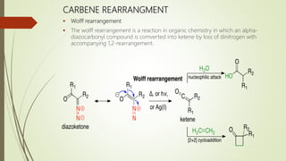 Formation and reaction of carbenes, nitrenes & free radicals | PPTX