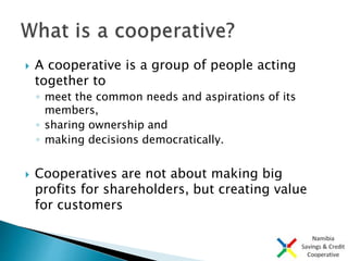 Savings Cooperative Formation committee presentation | PPTX