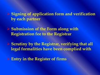 Formation, Deed, Registration OF PARTNERSHIP | PPTX